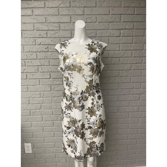 Tacera | Dresses | Tacera Women Sleeveless Gold Silver Foil Floral ...